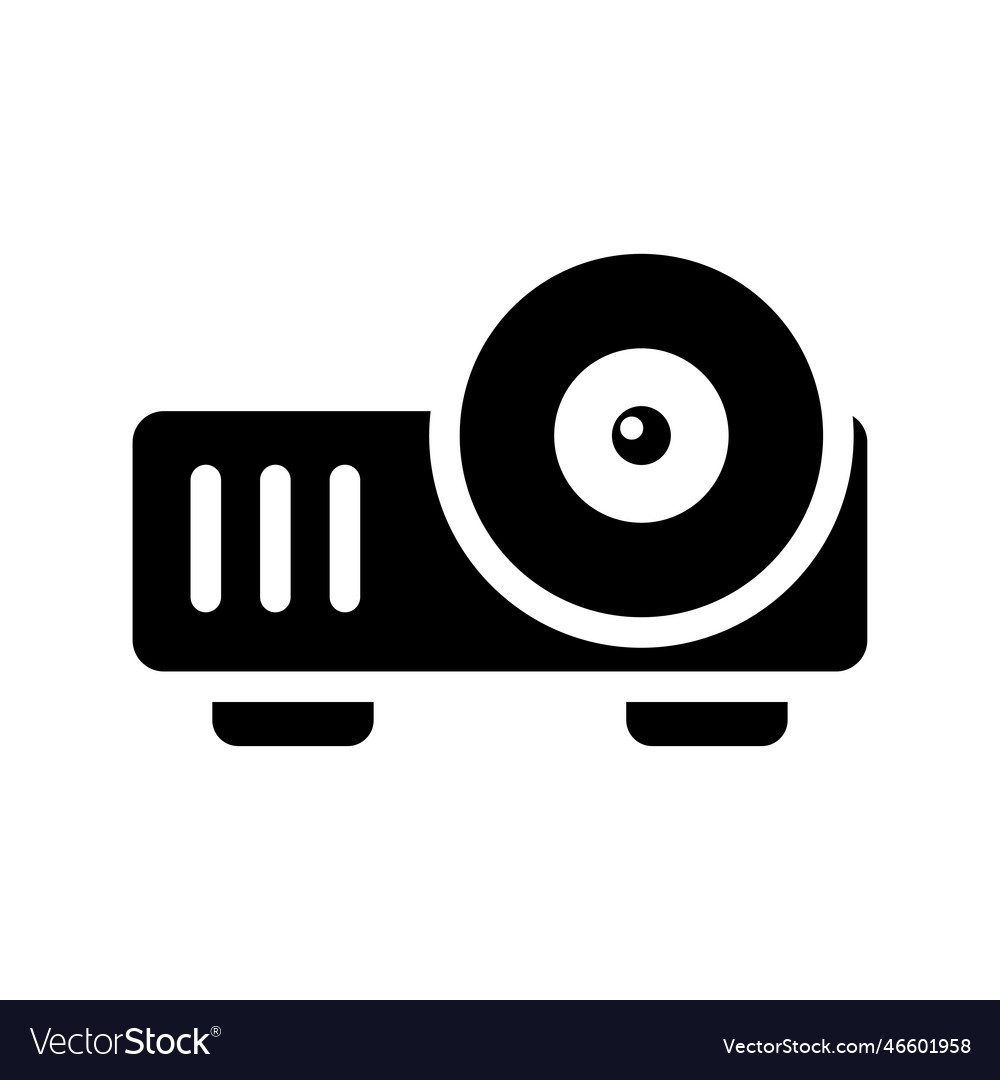 Projector solid icon style e Royalty Free Vector Image