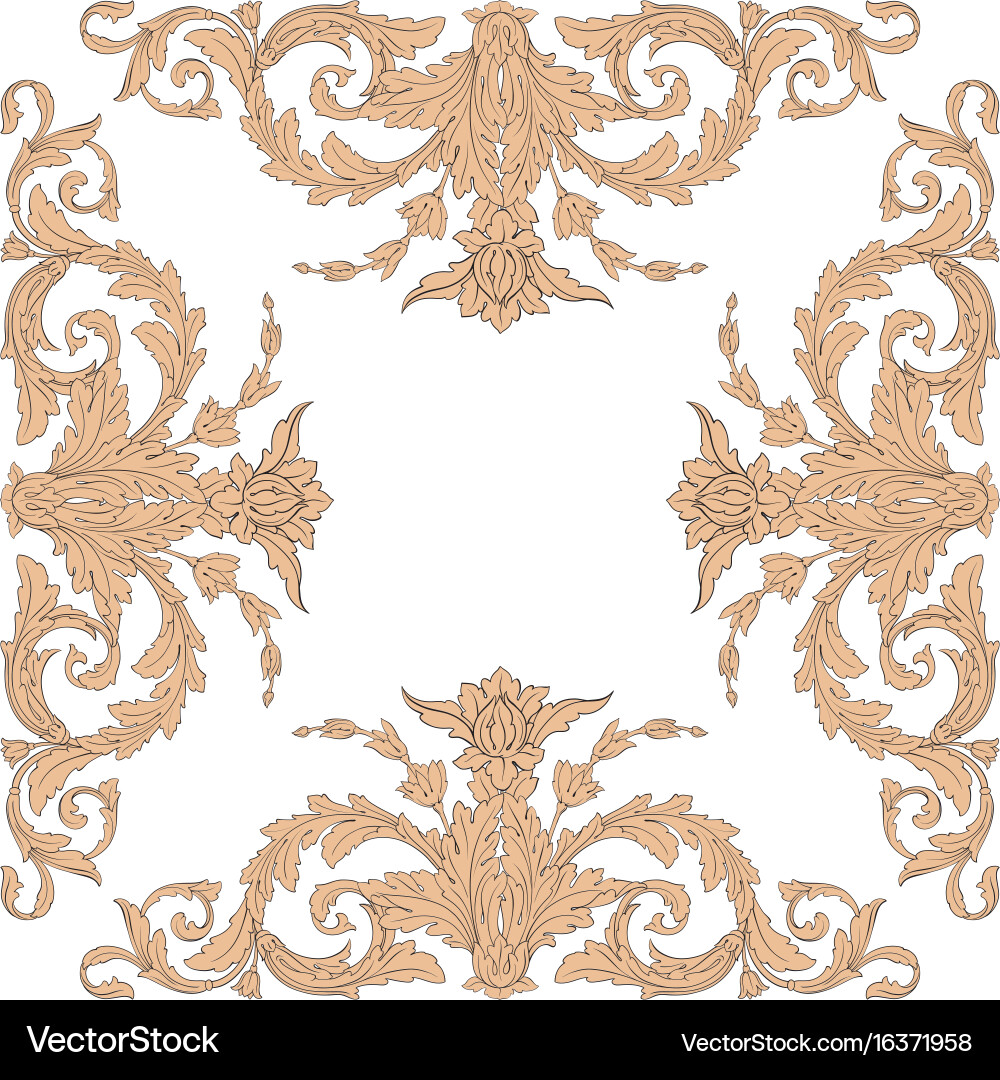 Vintage baroque ornament Royalty Free Vector Image
