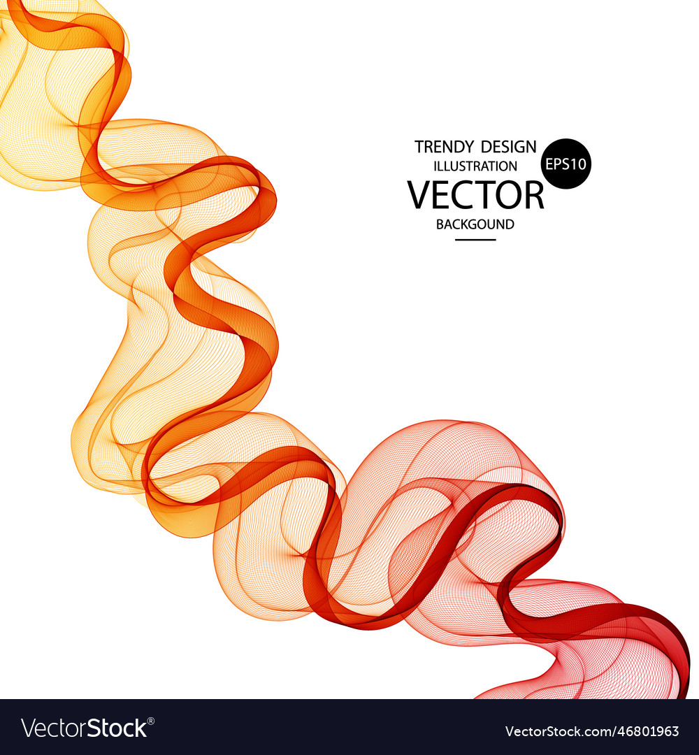 Color abstract wave template for a presentation Vector Image