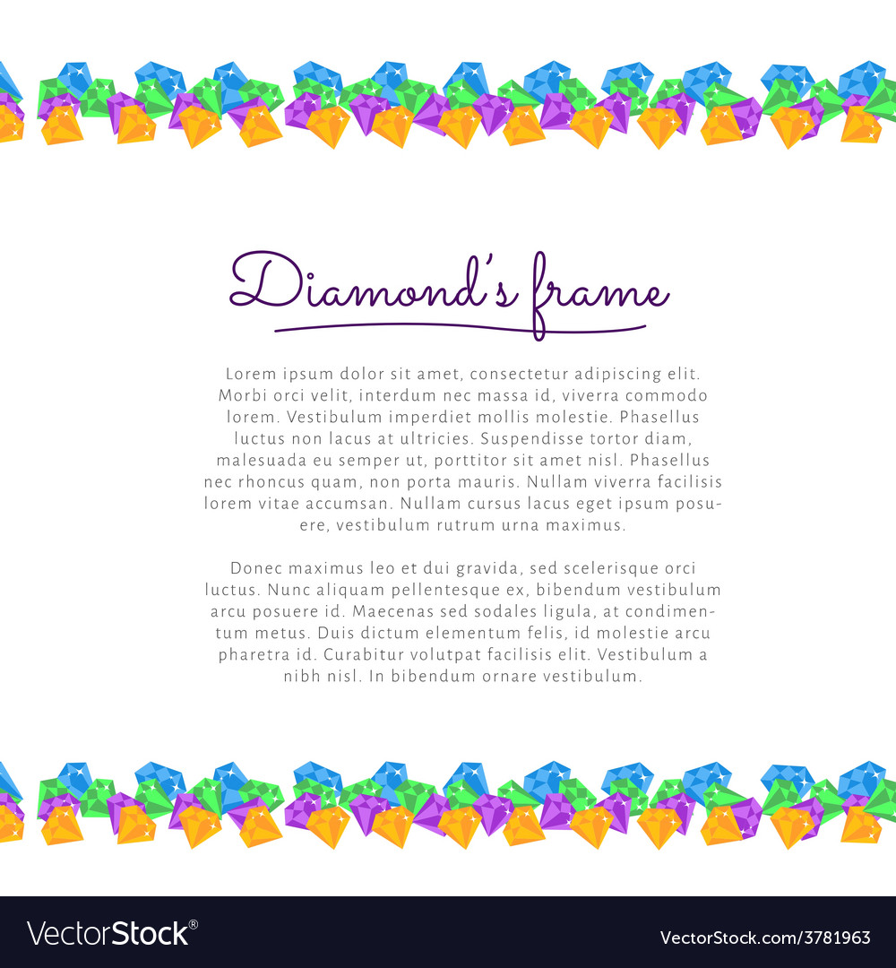 Diamond frame Royalty Free Vector Image - VectorStock