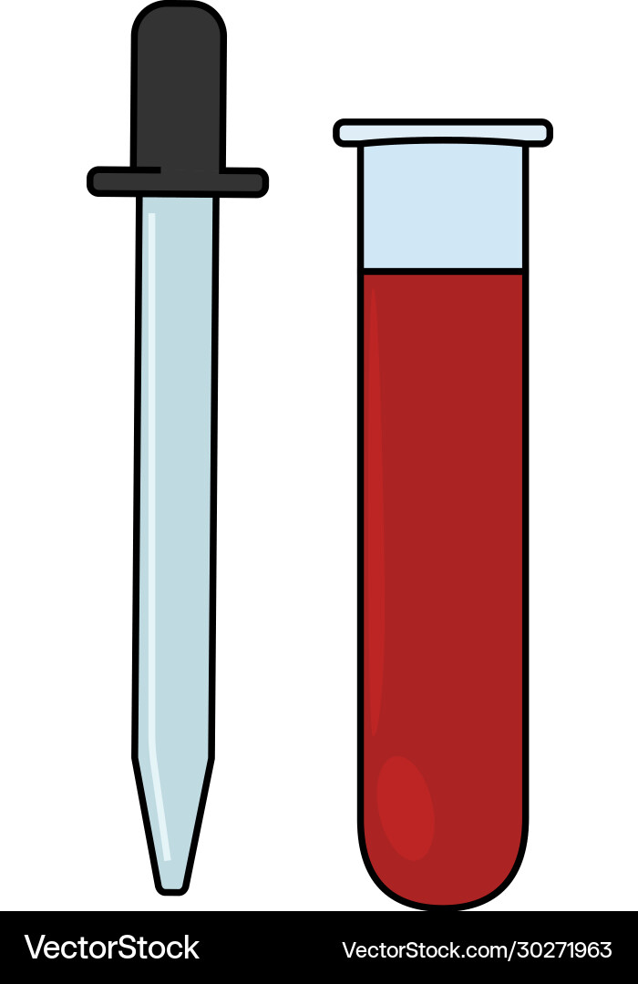 Dropper and test tube icon Royalty Free Vector Image