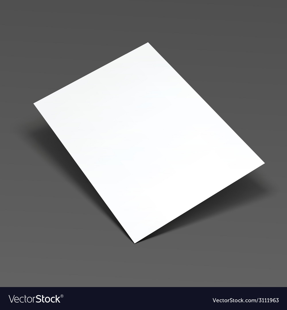 Empty paper sheet Royalty Free Vector Image - VectorStock