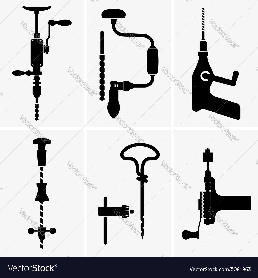 Hand drill Royalty Free Vector Image - VectorStock