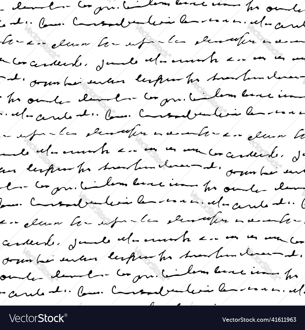 Handwritten abstract text seamless pattern Vector Image