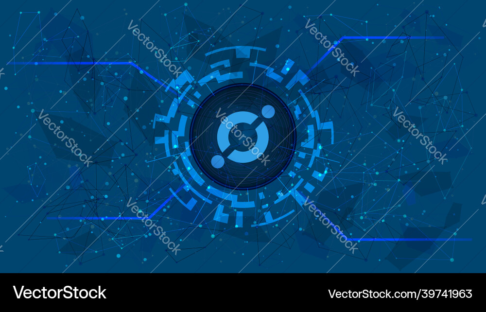 Icon icx token symbol in a digital circle Vector Image
