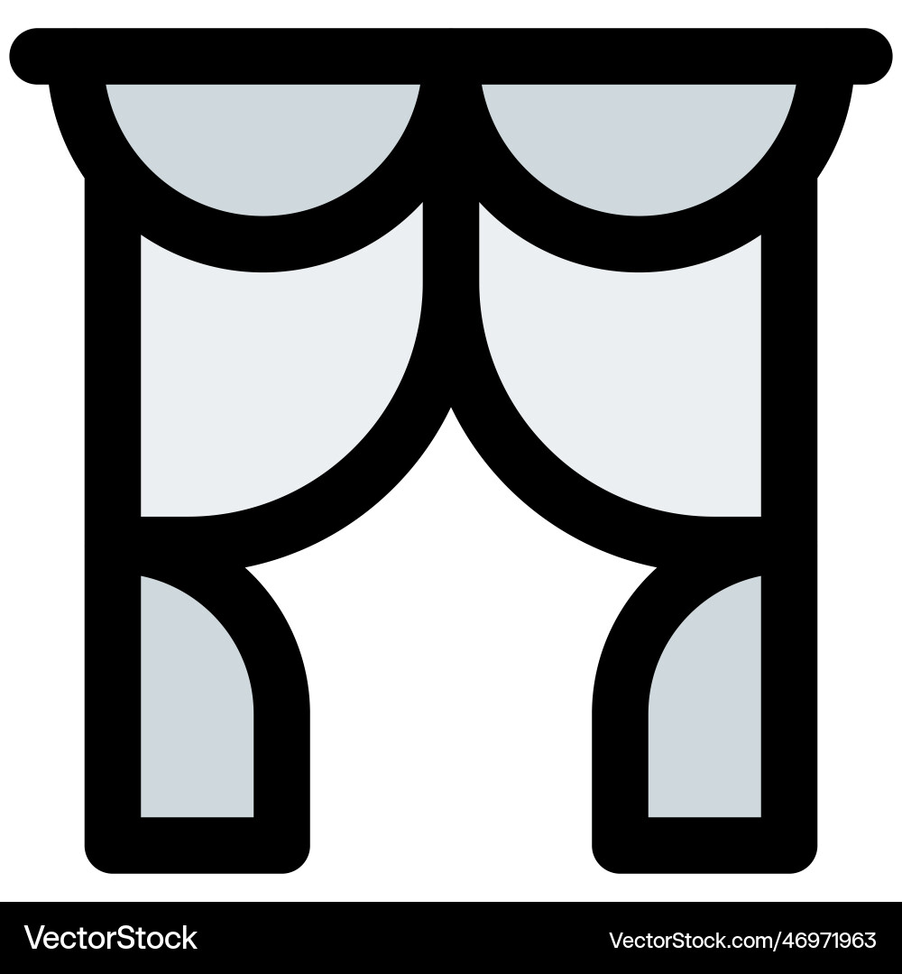 Long drapes hanging at the door Royalty Free Vector Image