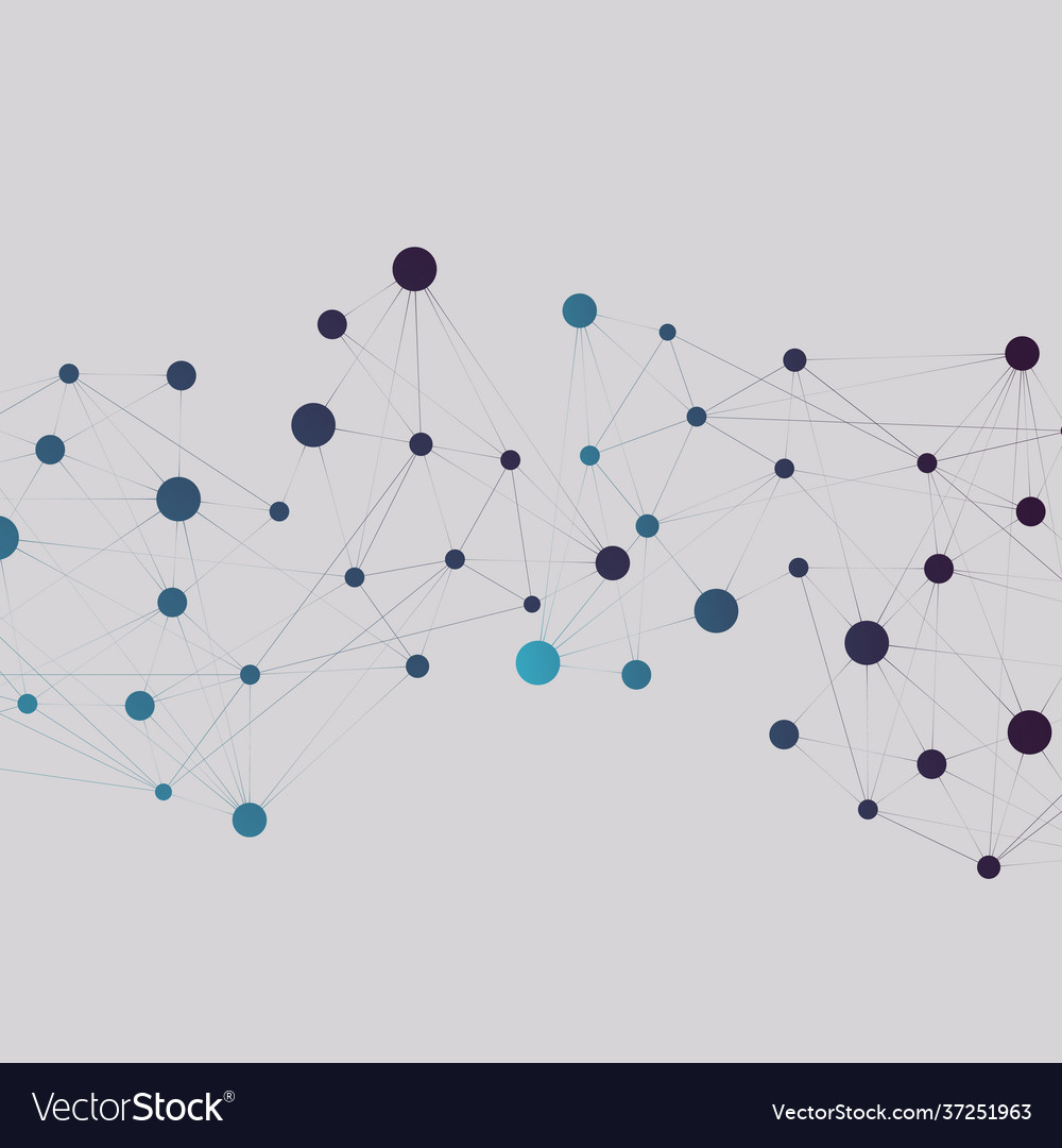 Molecule Structure Interconnection Network Vector Image