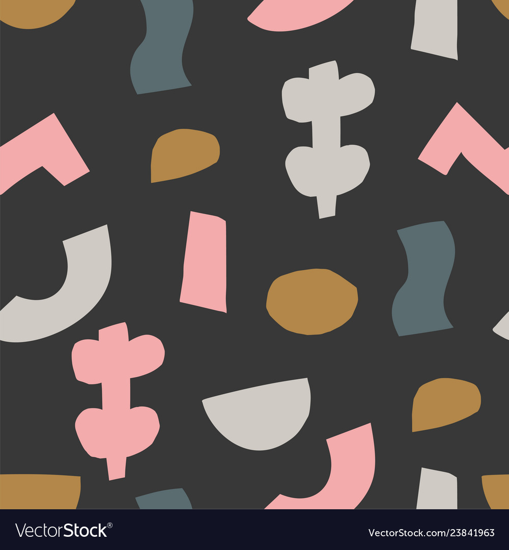 Seamless pattern with cut out elements Royalty Free Vector