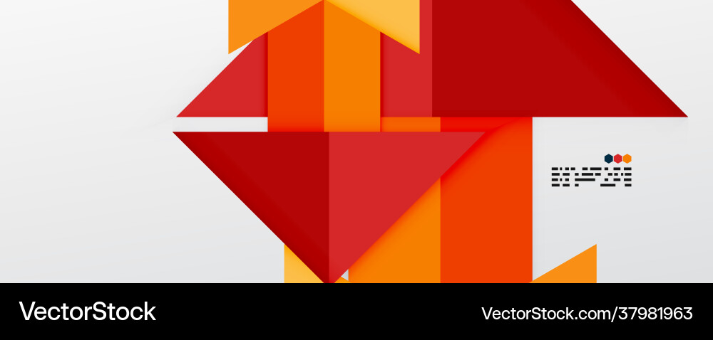 Shiny color triangles and geometric shapes Vector Image
