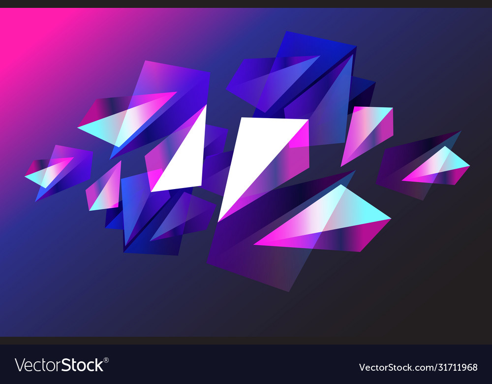 Abstract background with geometric objects Vector Image
