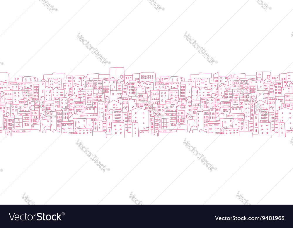Abstract cityscape background seamless pattern Vector Image