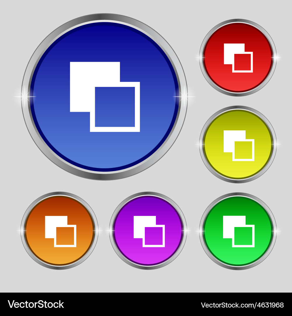 Active color toolbar icon sign round symbol Vector Image