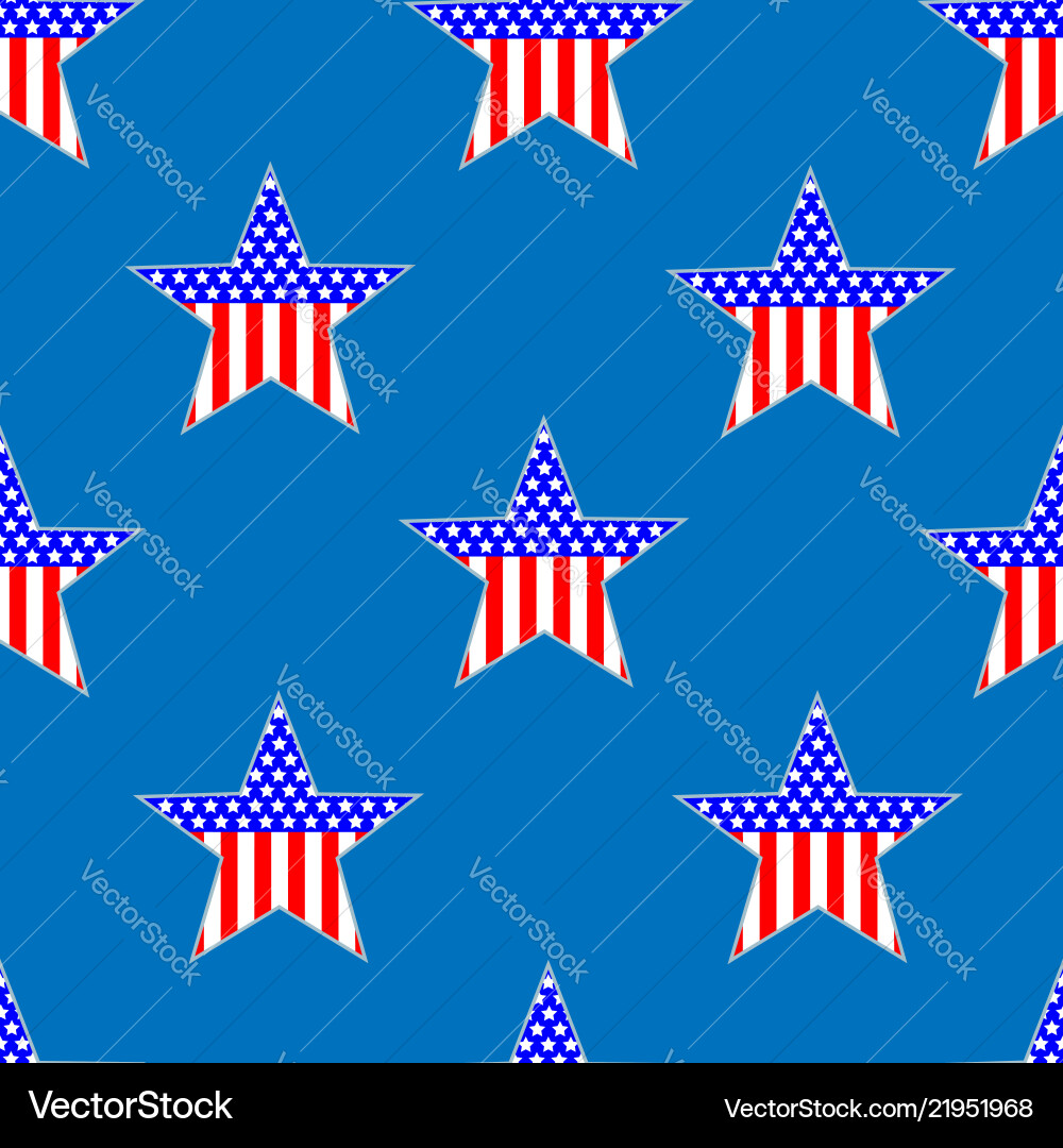 American patriotic stars seamless pattern Vector Image