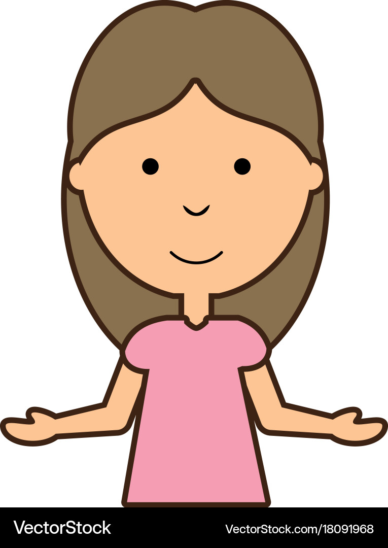 Cartoon girl icon Royalty Free Vector Image - VectorStock