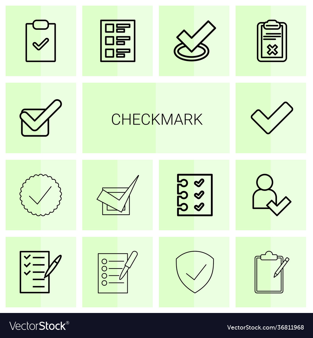 Checkmark Icons Lizenzfreies Vektorbild - VectorStock