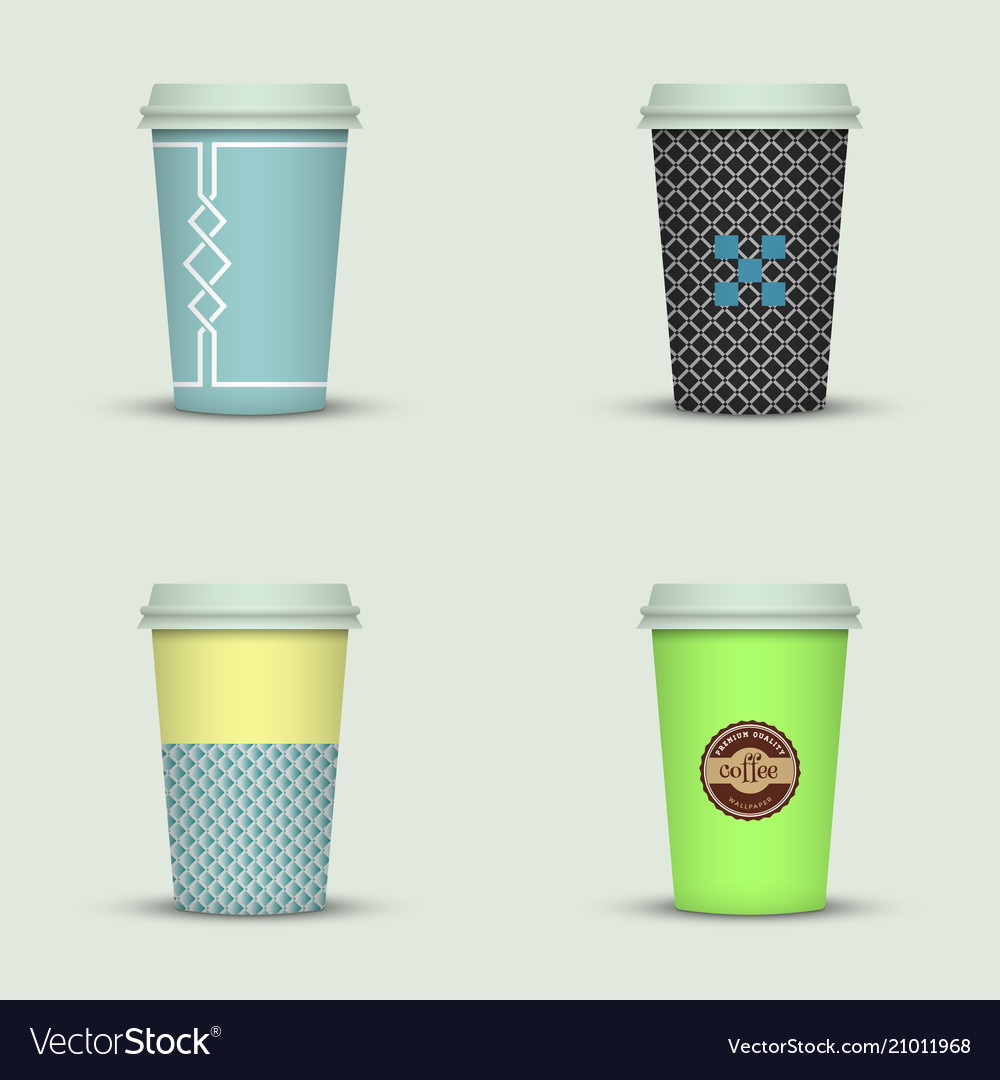 Coffee cup to go creative template Royalty Free Vector Image