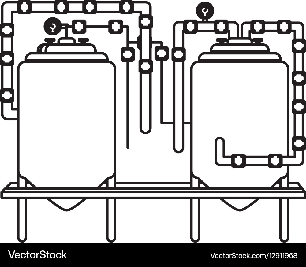 Figure beer tanks icon image design Royalty Free Vector