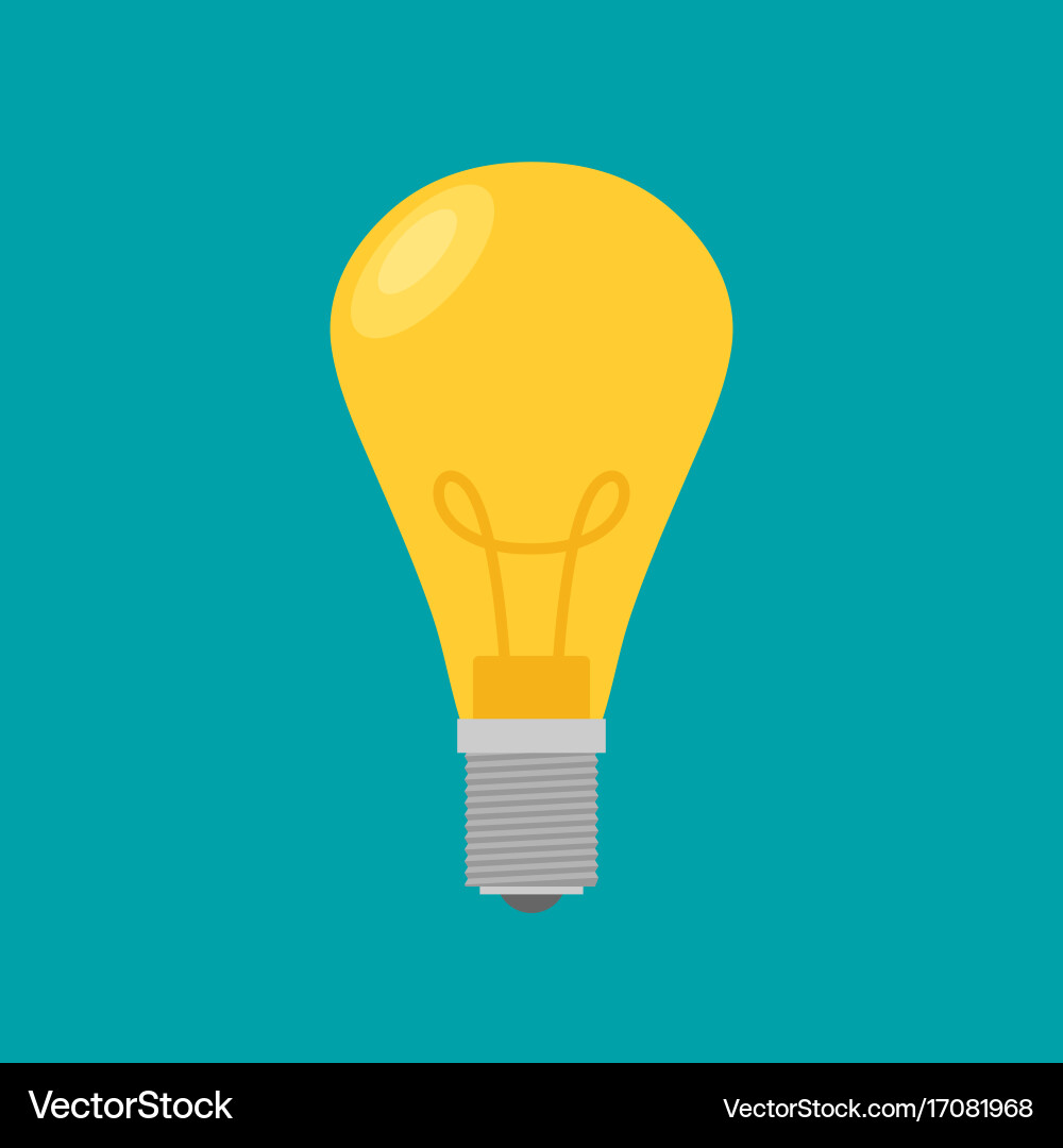Lightbulb isolated icon pictograph eps 10 Vector Image
