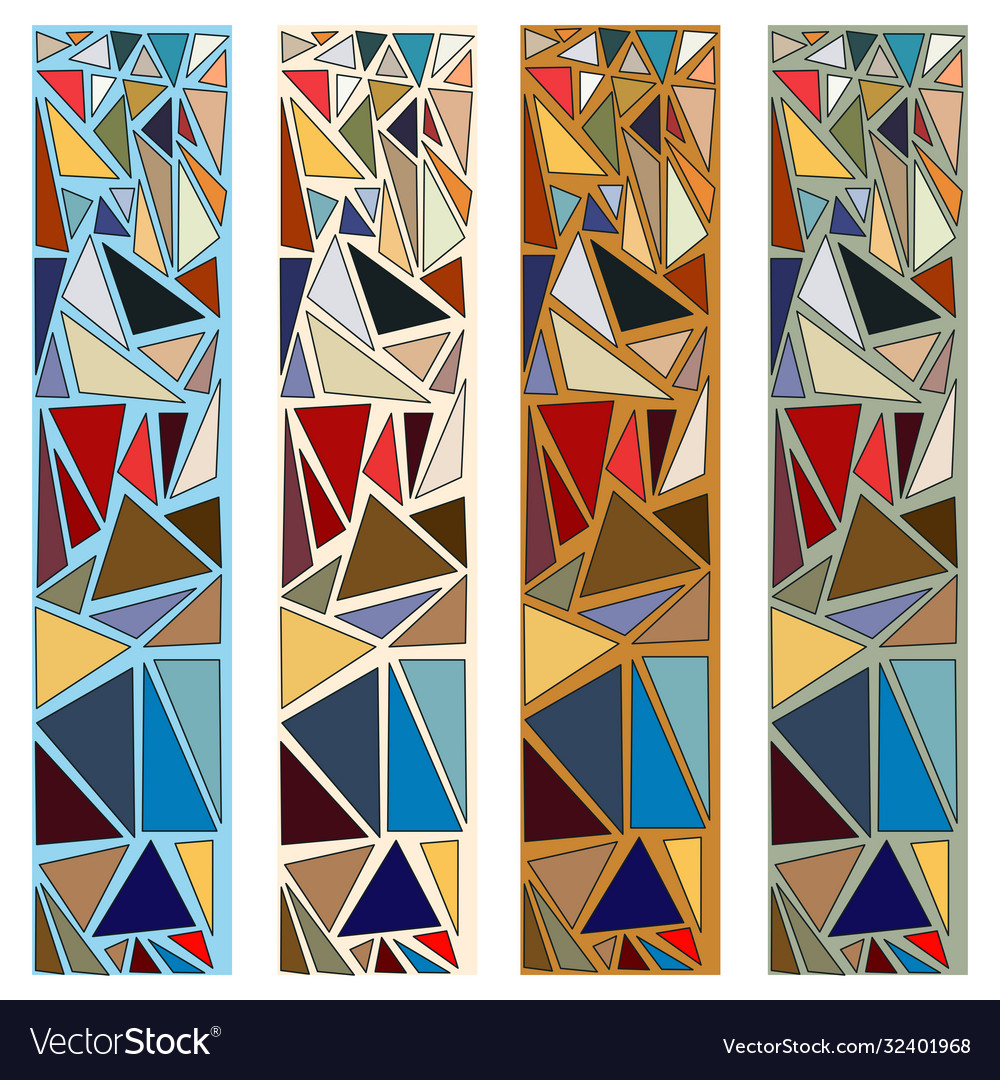 Mosaic rectangle pattern isolated on white Vector Image