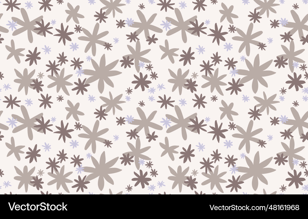 Pattern of gray irregular stars on grayish Vector Image