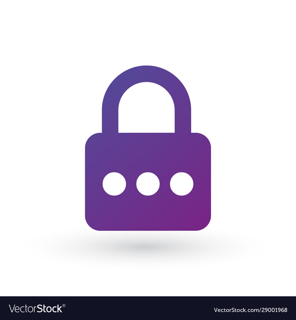 Pin code and lock simple icon password protected Vector Image