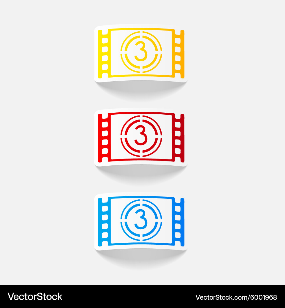 Realistic design element countdown Royalty Free Vector Image