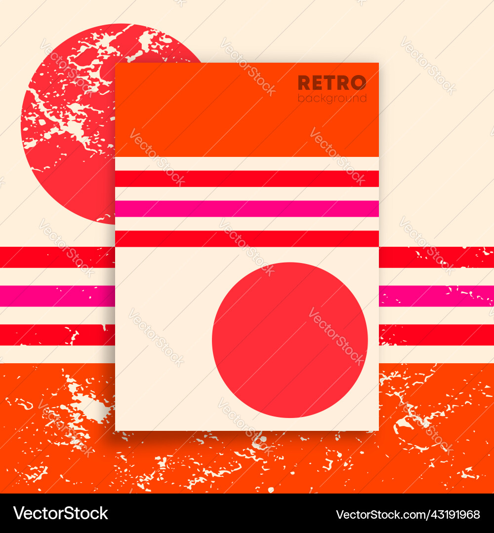 Retro design poster and background vintage wall Vector Image