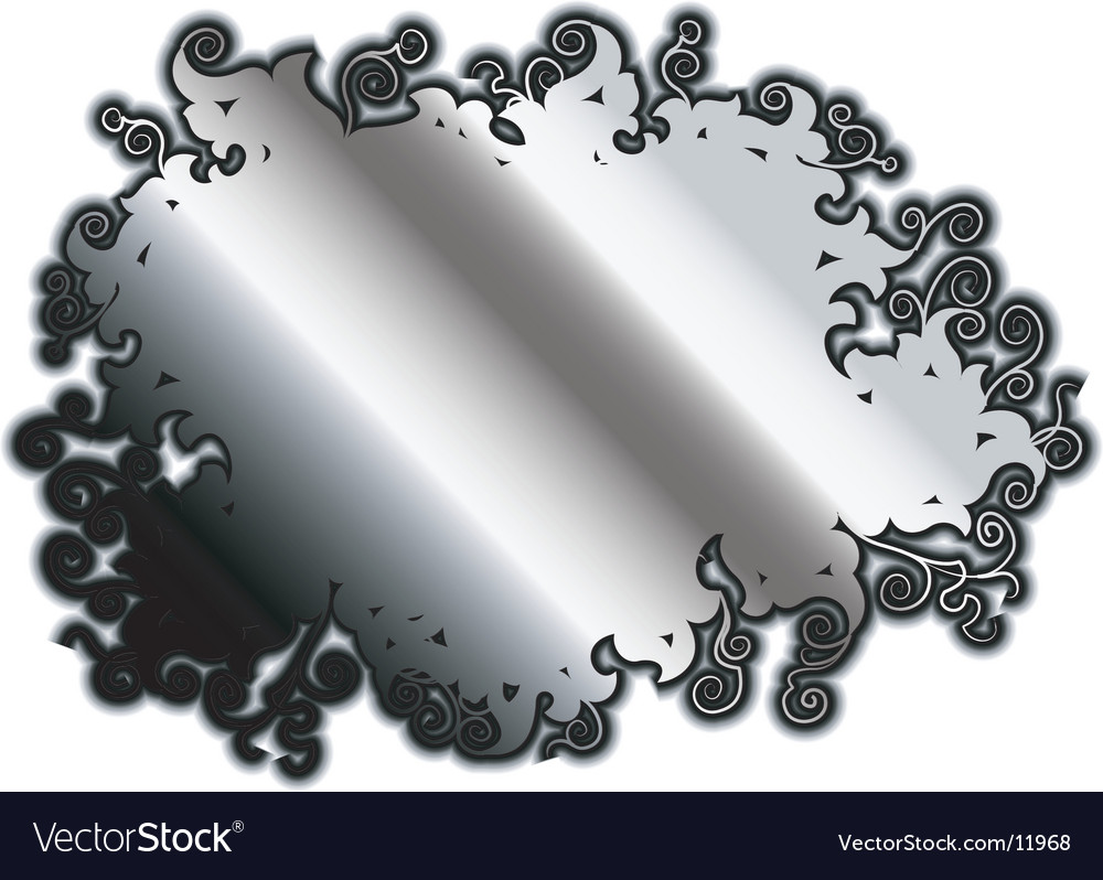 Silver rococo background Royalty Free Vector Image