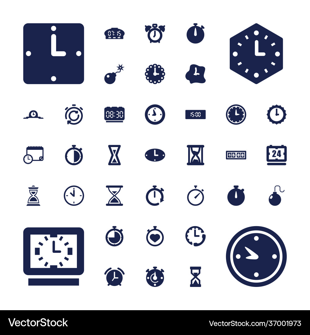 37 Countdown Icons Royalty Free Vector Image Vectorstock