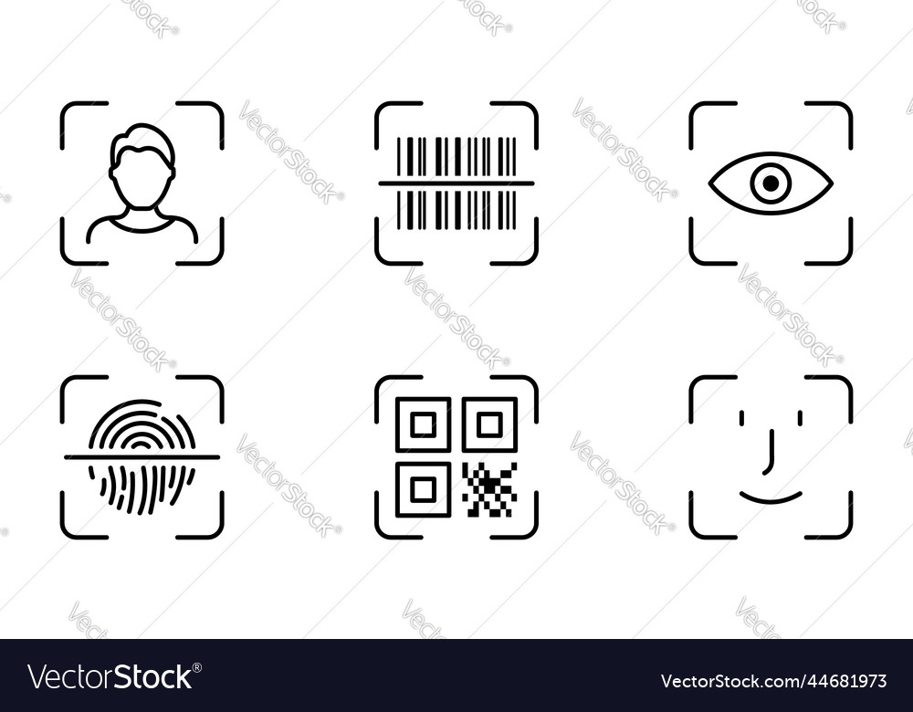 Biometric identification by finger print eye Vector Image