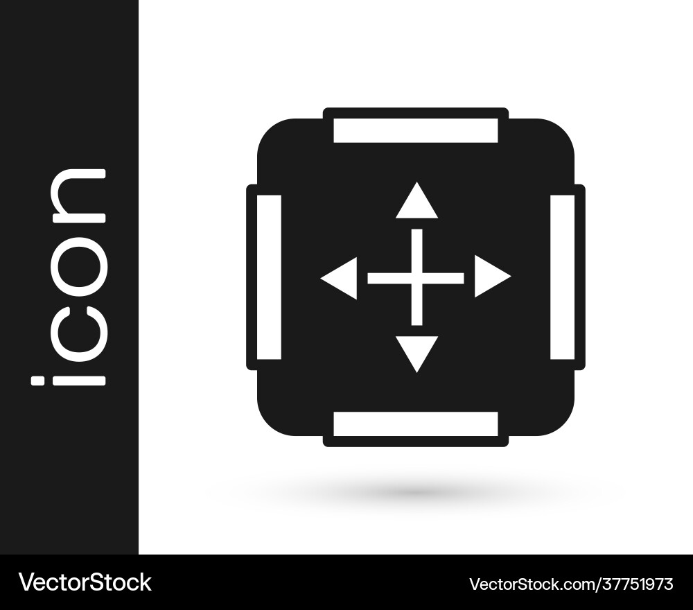 Black area measurement icon isolated on white Vector Image