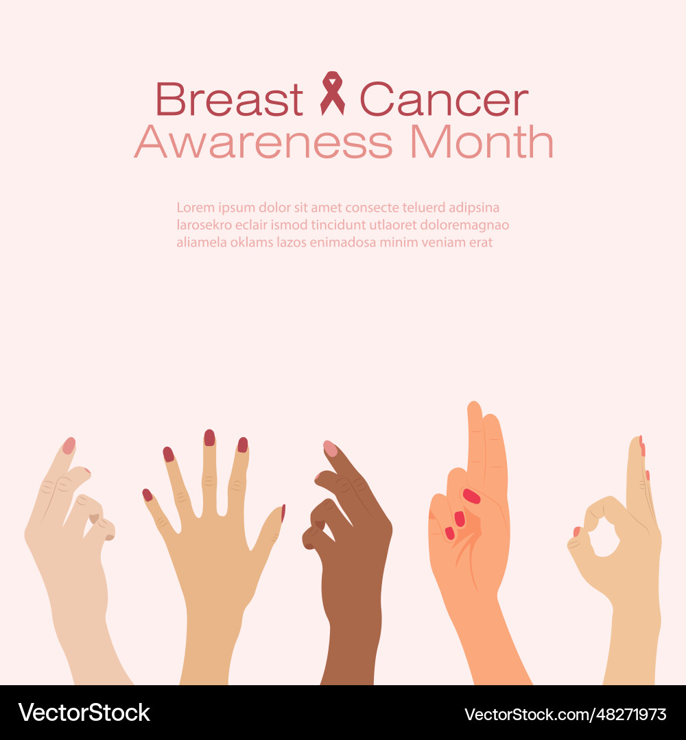 Breast cancer awareness month11 Royalty Free Vector Image