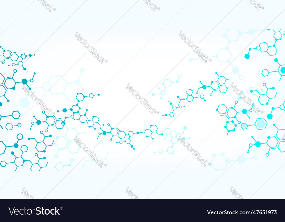 Molecule Structure Background Molecular Pattern Vector Image