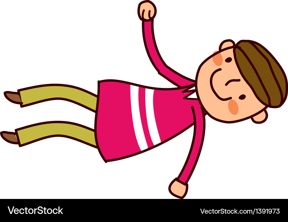 Portrait of boy lying Royalty Free Vector Image