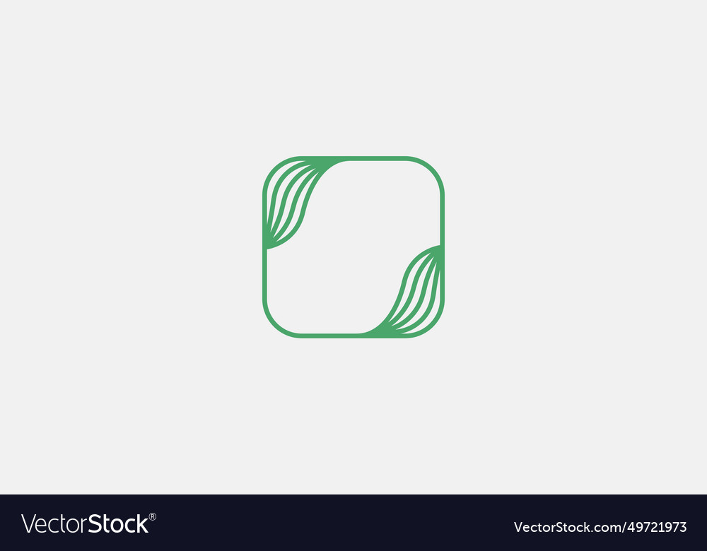 Square leaf logo Royalty Free Vector Image - VectorStock