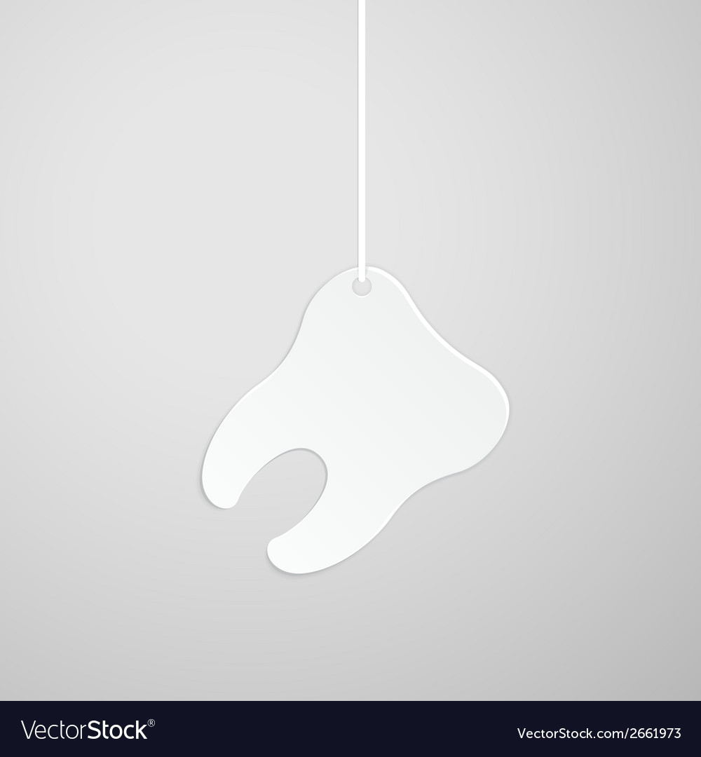 Tooth on a string Royalty Free Vector Image - VectorStock