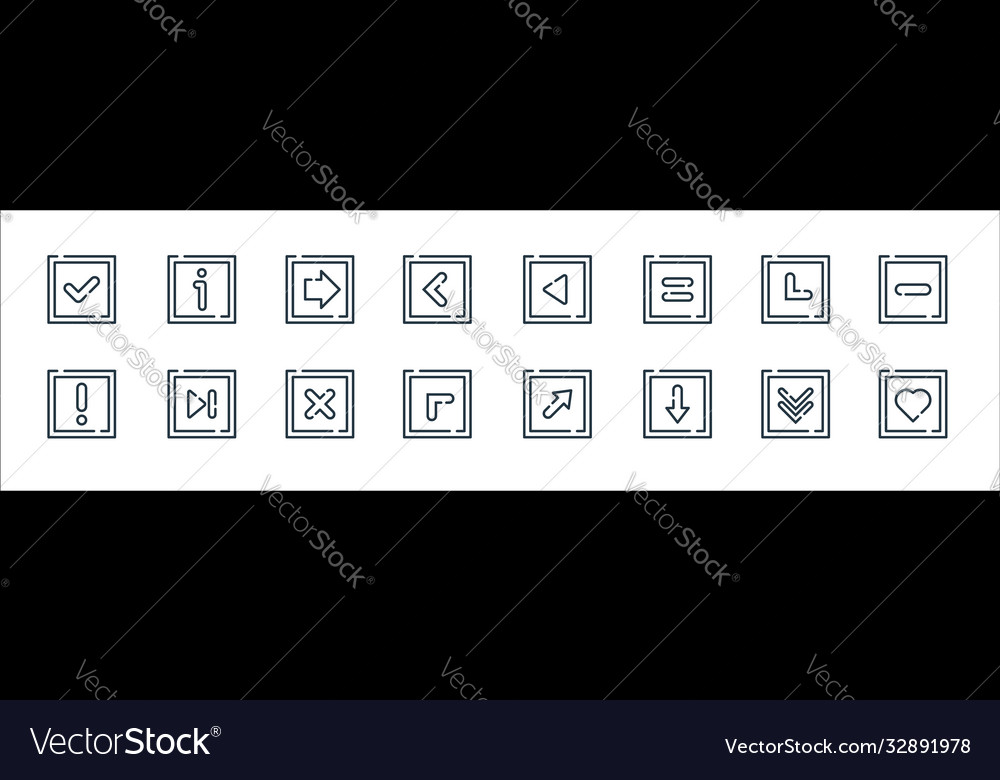 Arrow line icons linear set quality line set Vector Image Arrow line icons linear set quality line set Vector Image