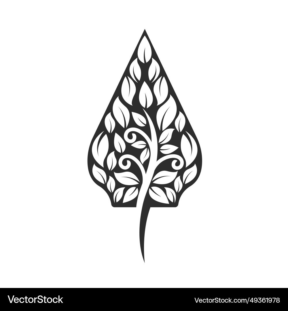 Black gunungan wayang icon tree concept design Vector Image
