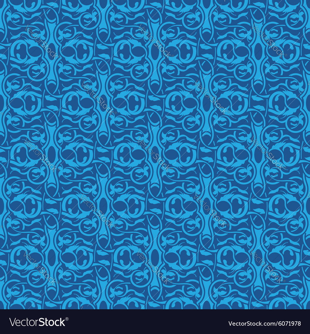 Blue seamless pattern Royalty Free Vector Image