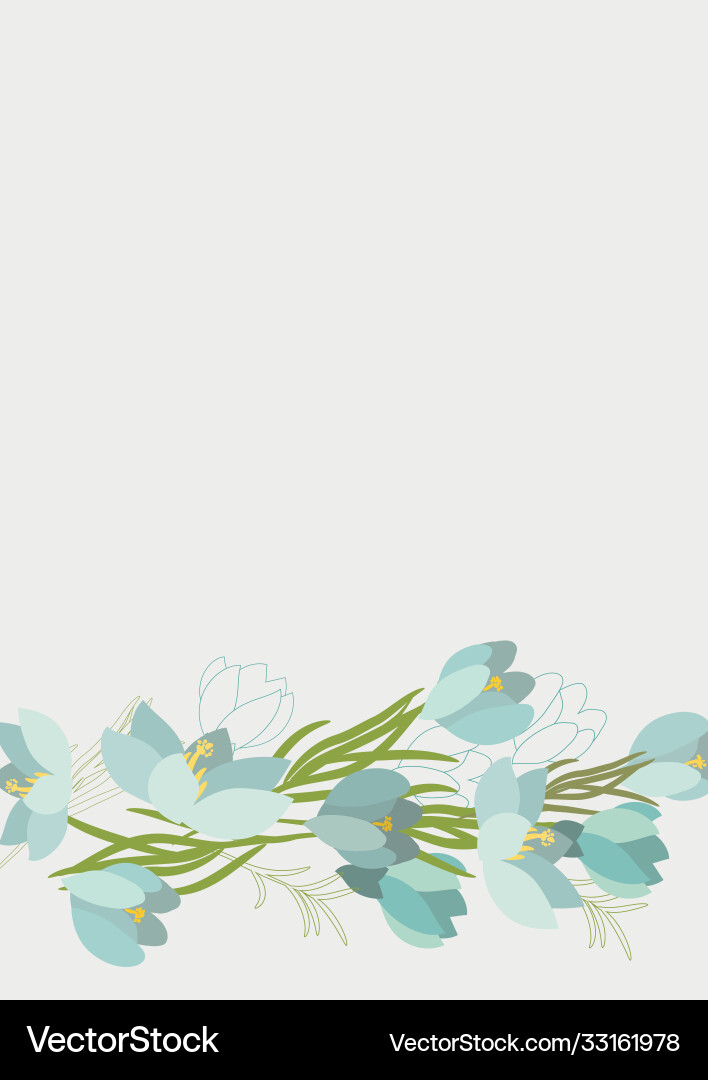 Floral clean template with bouquets flowers Vector Image
