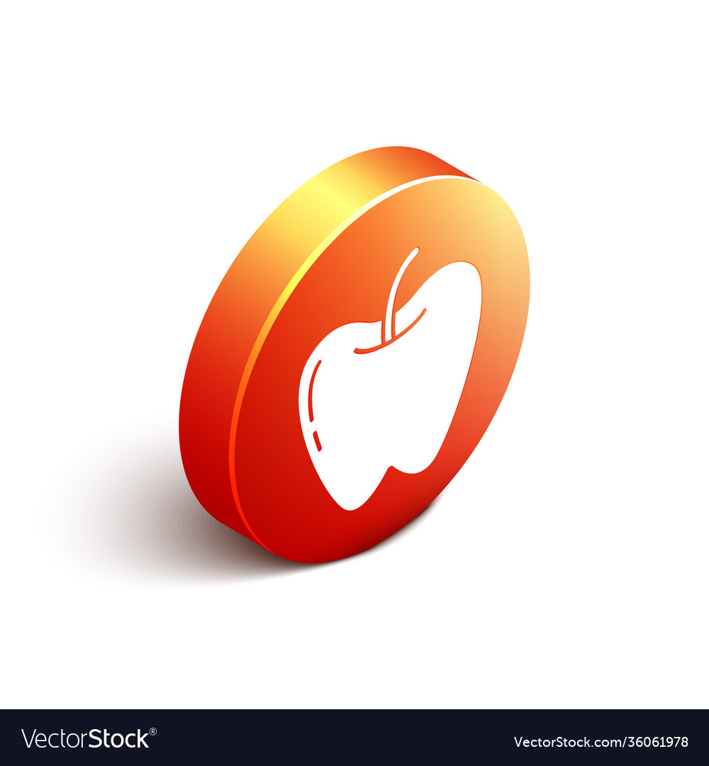 Isometric apple icon isolated on white background Vector Image