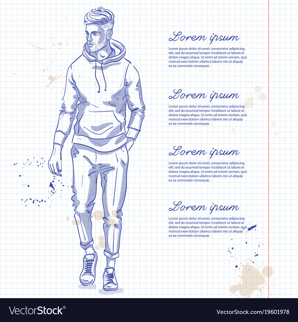 Man model Royalty Free Vector Image - VectorStock