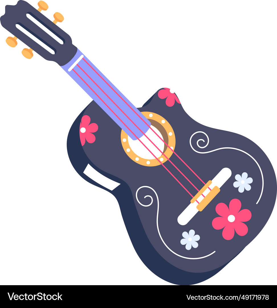 Mexican guitar Royalty Free Vector Image - VectorStock