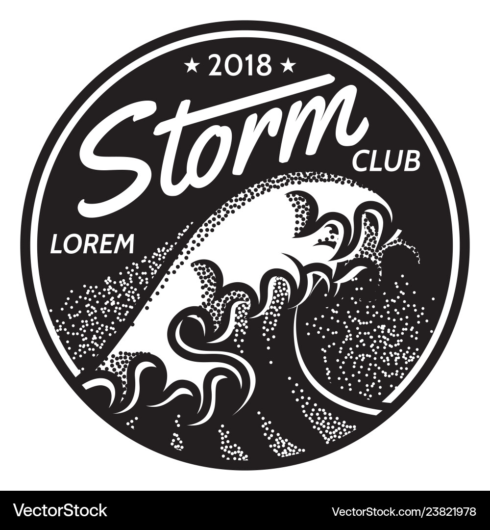 Monochrome pattern on the theme of water wave Vector Image