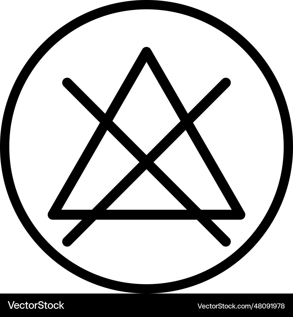 No bleaching symbol icon in line style Royalty Free Vector