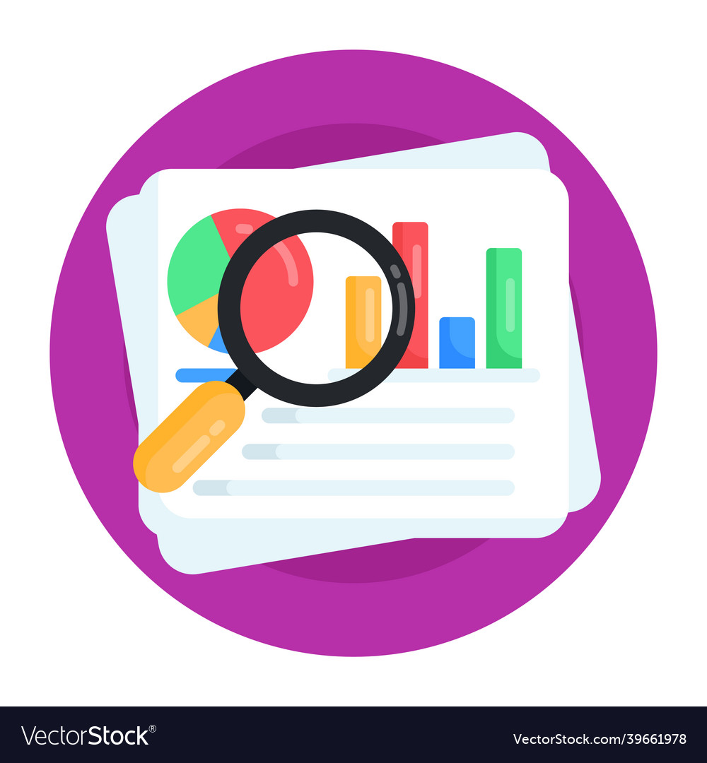 Report analysis Royalty Free Vector Image - VectorStock