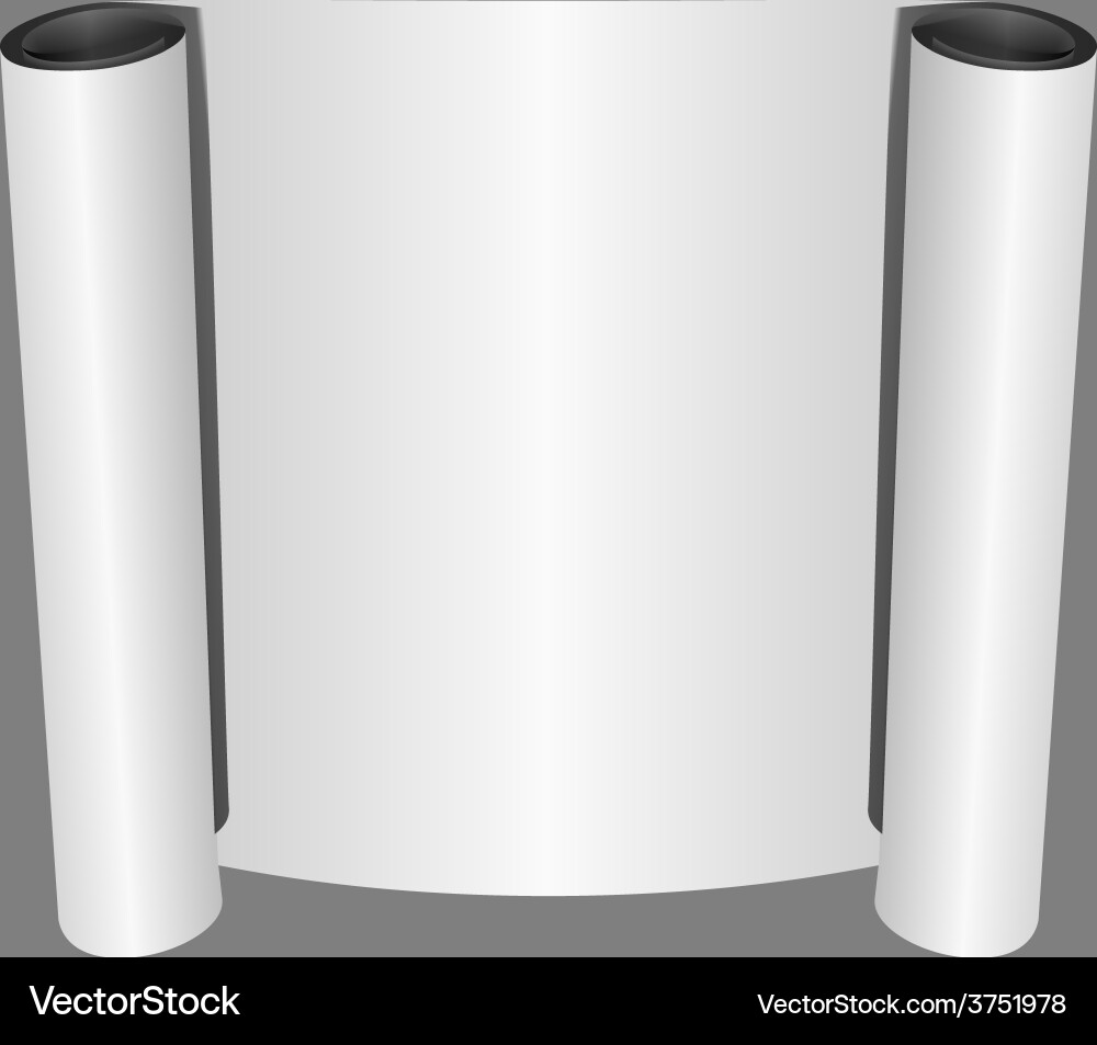 Roll of blank white paper Royalty Free Vector Image