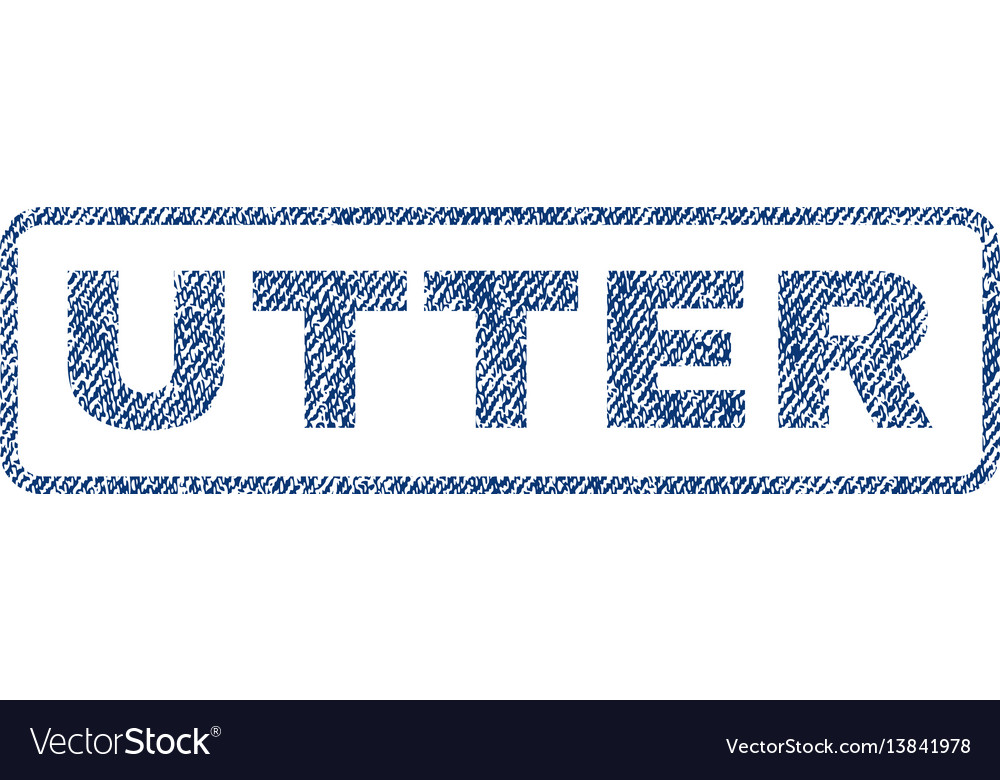 Utter textile stamp Royalty Free Vector Image - VectorStock