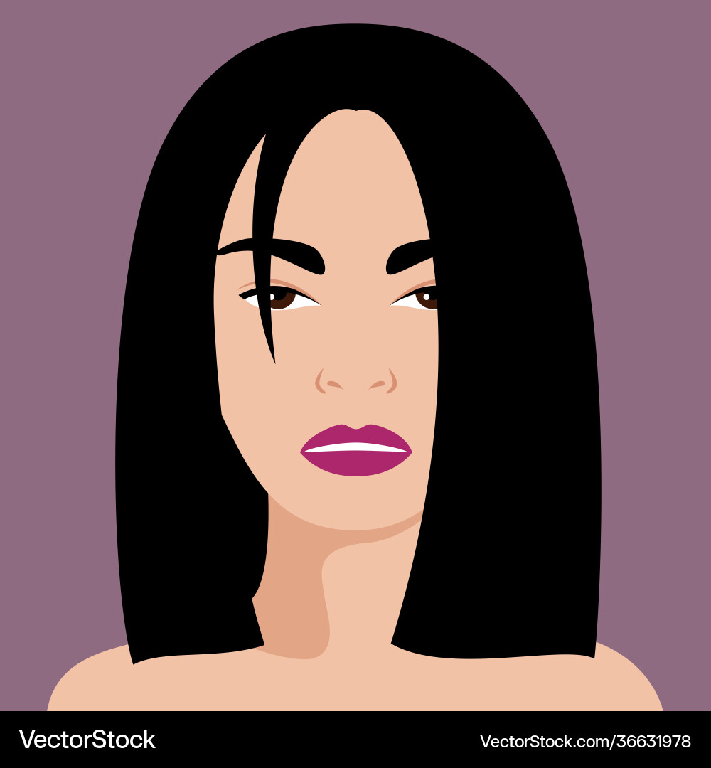 Young beautiful asian woman Royalty Free Vector Image
