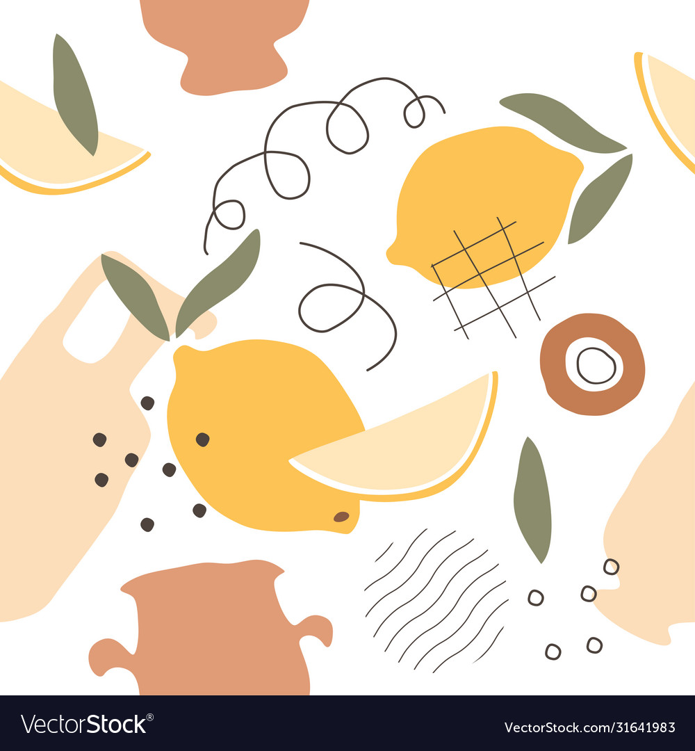 Abstract pattern lemons Royalty Free Vector Image